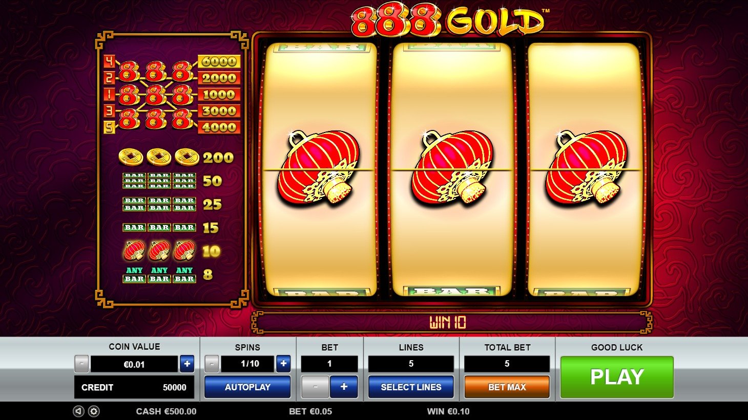 888 Gold โดย Pragmatic Play ฟรี